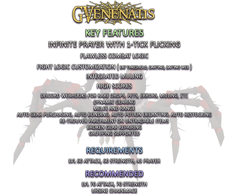 G Venenatis [Just Click Start] [Easy Setup] [Anti-PK] [3-5M GP Per Hour ...